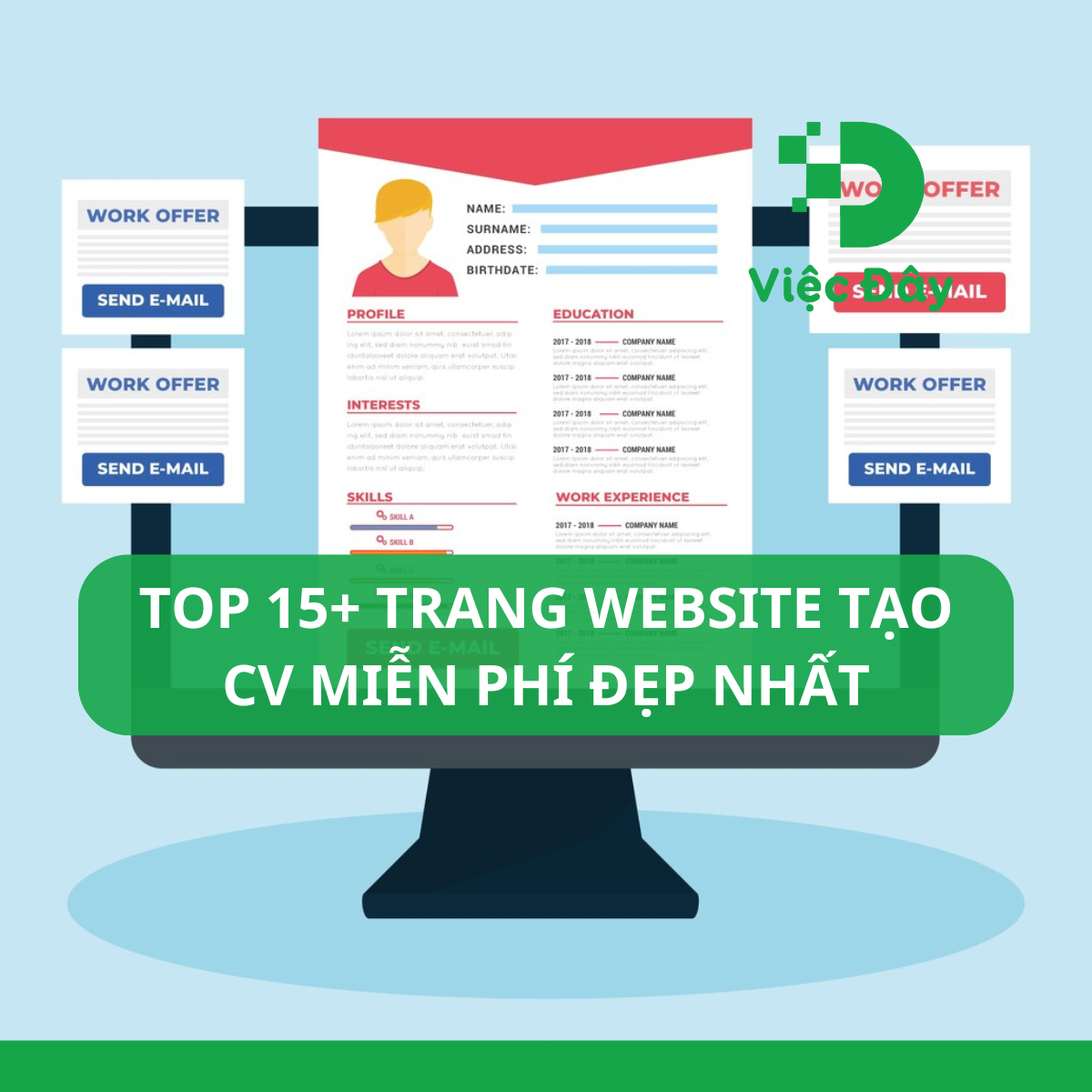 [2024] Top 15+ trang website tạo cv miễn phí và đẹp nhất | Việc Đây